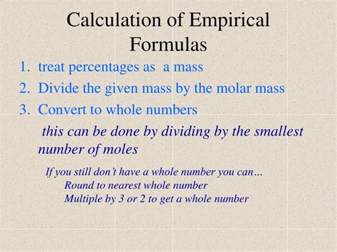 PPT Calculation Of Empirical Formulas PowerPoint Presentation Free Download ID