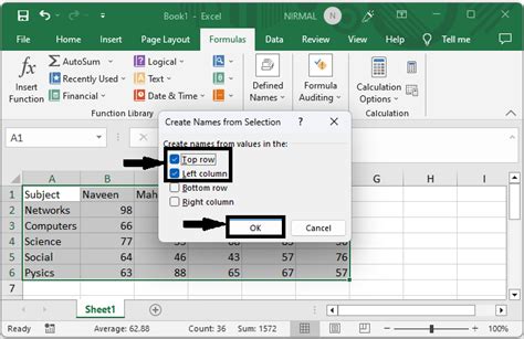 如何在 Excel 中根据选定区域创建多个名称 W3schools 教程 如何在 Excel 中根据选定区域创建多个名称 W3schools 教程