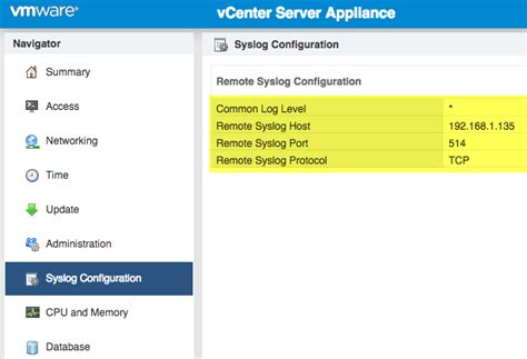 What Logs Do I Get When I Enable Syslog In VCSA 6 5