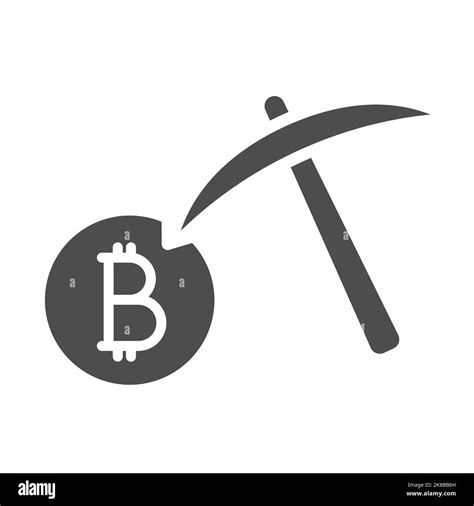 Bitcoin Mining Silhouette Vector Icon Isolated On White Stock Vector Image And Art Alamy