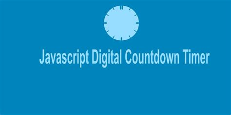 Js Digital Countdown Timer By Ehsanulhaq Codester