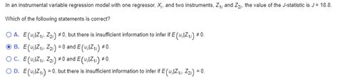 In An Instrumental Variable Regression Model With One