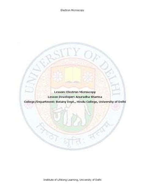 Electron Micros Pdf Electron Microscope Scanning Electron Microscope