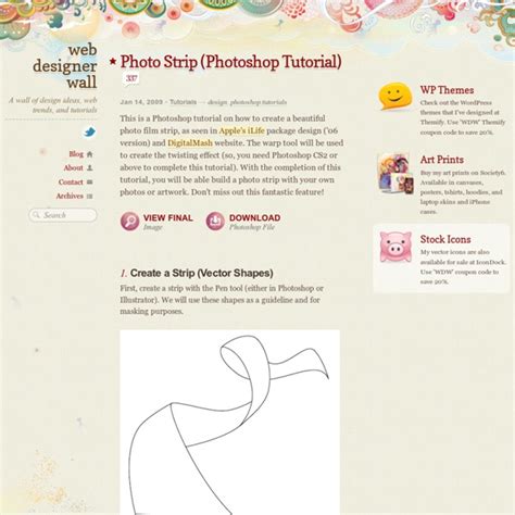 Photo Strip Photoshop Tutorial Pearltrees