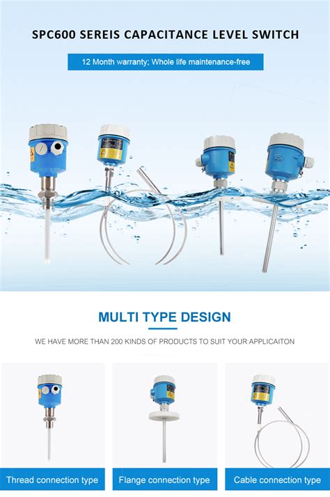 Capacitance Level Transmitter Electrode Water Liquid Level Sensor Switch Level Control Sensor