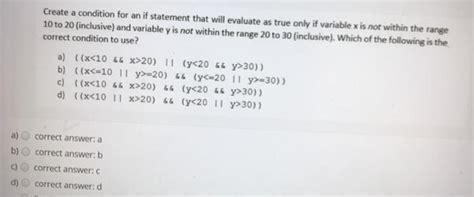 Solved Create A Condition For An If Statement That Will