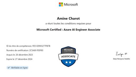 Amine Charot On Linkedin Just Earned My Microsoft Certified Azure Ai