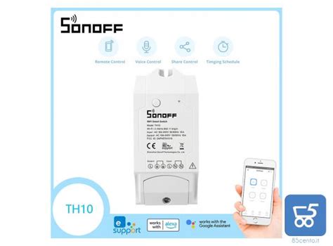 Sonoff TH10 WiFi Smart Home Switch Humidity Temperature Monitoring Sensor