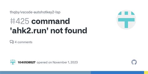 Command Ahk Run Not Found Issue Thqby Vscode Autohotkey Lsp GitHub