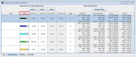 Landing Site Layer Jmars Java Mission Planning And Analysis For Remote Sensing