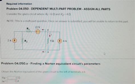Solved Required Information Problem 04 050 Dependent