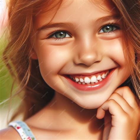 Premium Photo A Young Girl With A Smile That Says The Name On The Face