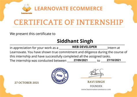 Siddhant Singh On Linkedin Internship