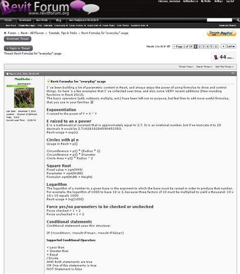 Revit Formulas Revit Forum Bimopedia