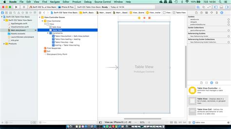 Table Views Basics Swift Tutorials