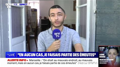 Je Ne Vis Plus Hedi Victime Dun Tir De Lbd à Marseille Témoigne Sur Bfmtv