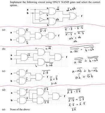 Answered Implement The Following Circuit Using ONLY NAND Gates And