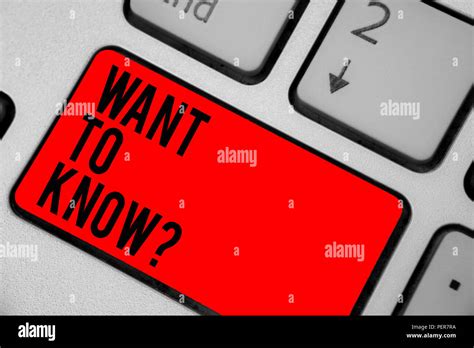 Conceptual Hand Writing Showing Want To Know Question Business Photo
