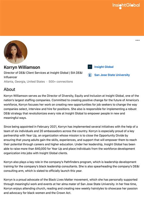 How To Write A Great LinkedIn Summary Tips Examples Insight Global