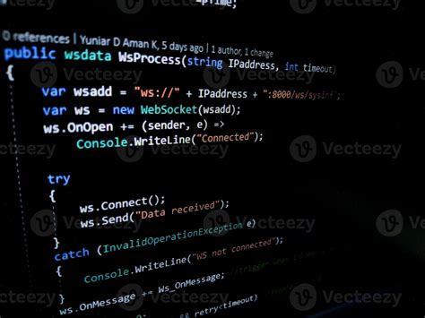 Programming Code On A Computer Screen Source Code Photo Technology Background 34972881 Stock