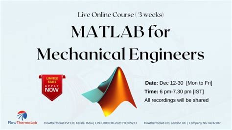 MATLAB For MECHANICAL ENGINEERS CFD Online Courses Computational Fluid Dynamics