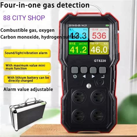 Jual Multi Gas Detector 4 In 1 H2s Co O2 Ex Lel Gas Sensor Meter Detektor Shopee Indonesia