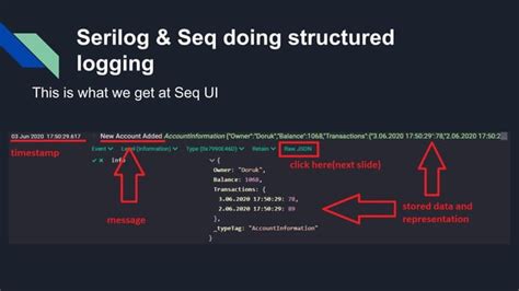 Logging Serilog Structured Logging Seq Ppt