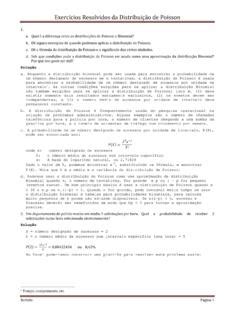 EXERCÍCIOS RESOLVIDOS DE POISSON Bertolo exerc 205 cios resolvidos