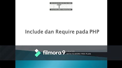 Include Dan Require Pada Php Pabw Youtube