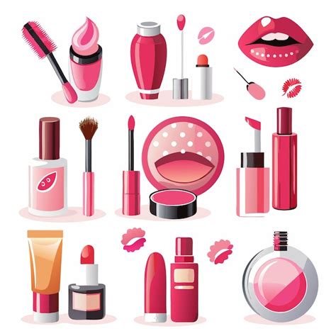 Vector Makeup Products Set Premium Ai Generated Vector