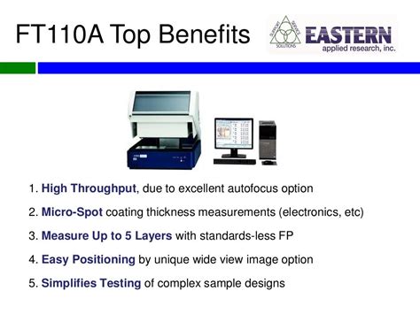 Xrf Analyzer For Coating Thickness Quality Control Hitachi Ft 110a Xrf