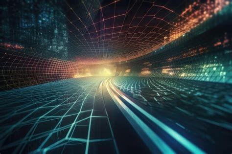 Premium Ai Image Hexagonal Grids And Digital Graphs With Blurred Pov