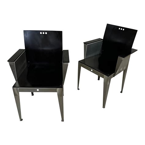 1990s Chairs In The Manner Of Bruce Sienkowski Set Of 2 Chairish