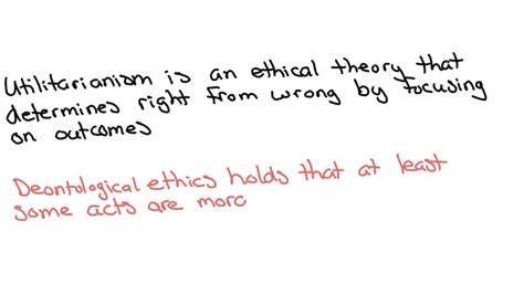 Solved Explain Utilitarianism Deontological Ethics And Virtue Ethics In Detail Note In