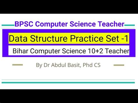 Data Structure Practice Set Bpsc Computer Science Teacher Stet Computer Science Stet
