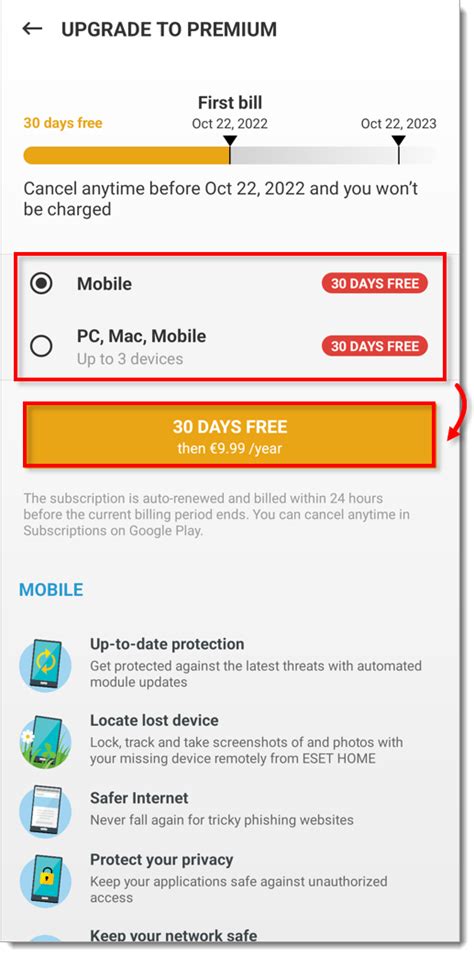 KB3429 Upgrade To Premium Version Of ESET Mobile Security For Android On Google Play
