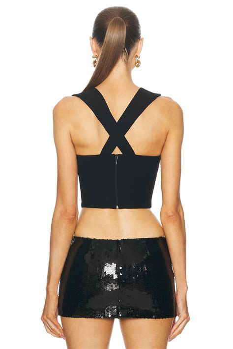 Monot Ari Laced Corset Top In Black Fwrd