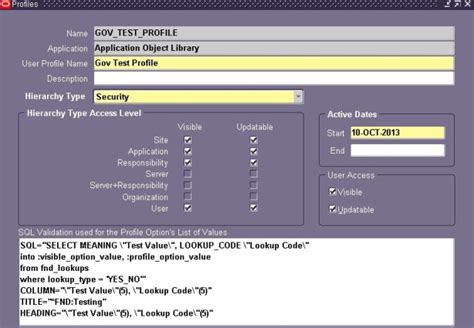 Profiles Oracle Apps Reference