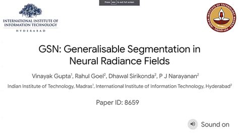 Underline Gsn Generalisable Segmentation In Neural Radiance Field