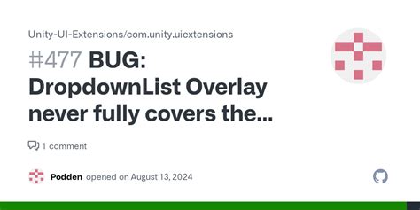 BUG DropdownList Overlay Never Fully Covers The Screen Issue 477