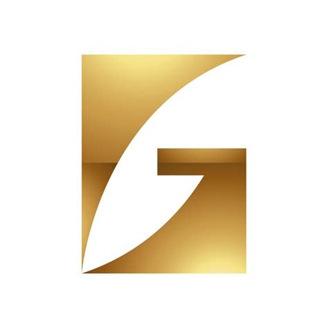 Premium Vector Golden Letter G Symbol On A White Background Icon 2