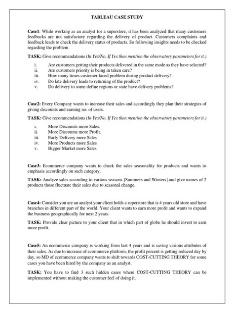 Tableau Case Study Pdf Tableau Case Study Pdf