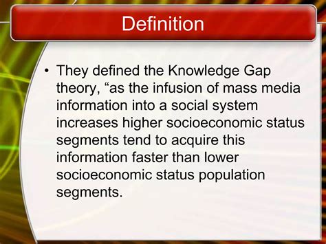 Knowledge Gap Hypothesis Ppt