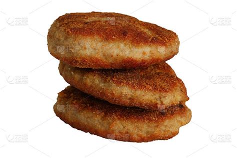 碎肉，猪肉排孤立在白色