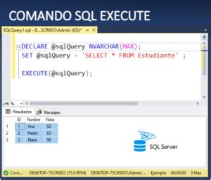 SQL Execute Para Llamar Comando Sqlserverdb
