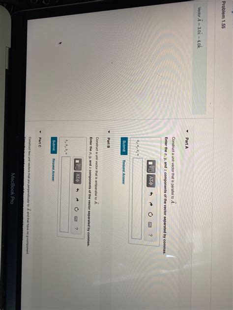 Solved Problem 1 55 Vector Ä 3 01 4 02 Part A Construct