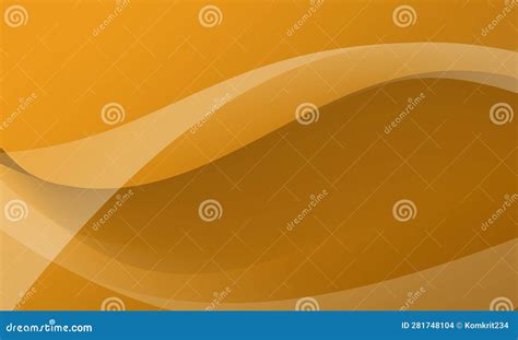 Yellow Gold Lines Curves Wave On Smooth Gradient Abstract Background Stock Illustration