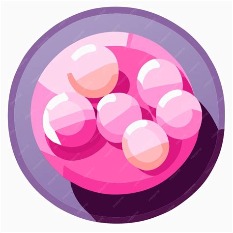 Premium Vector Pink Bubble Candy Shape For Candy Game Vector Illustration
