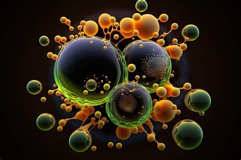 Premium Ai Image Nanoparticles In Liquid Solution On Black Background Nanotechnologies Created