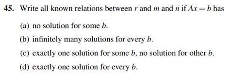 solved 45 write all known relations between r and m and n